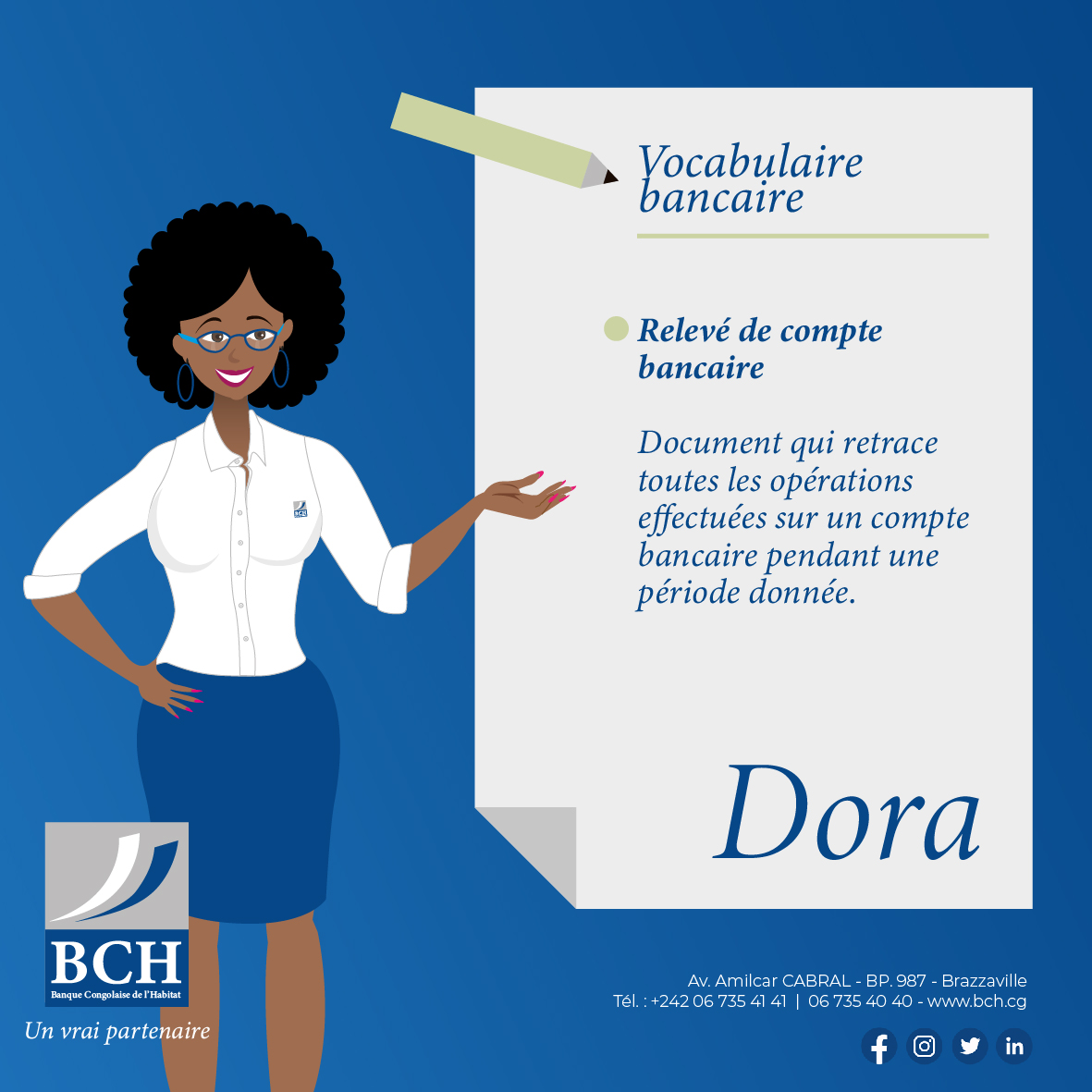 Relevé de compte bancaire - Banque Congolaise de l'Habitat